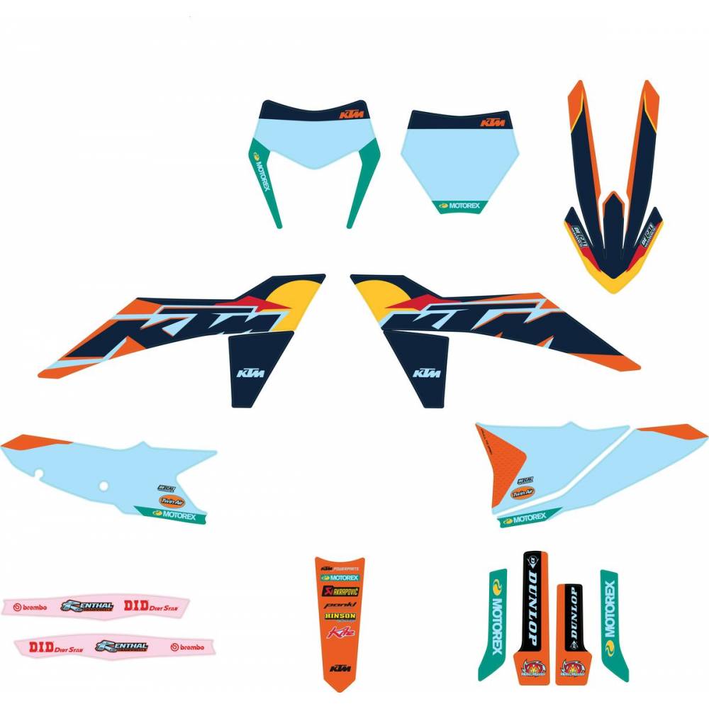 KIT DECO FACTORY KTM POUR SX/SX-F 23/24, EXC/EXC-F 24 ET 450 SMR 23/24 ...